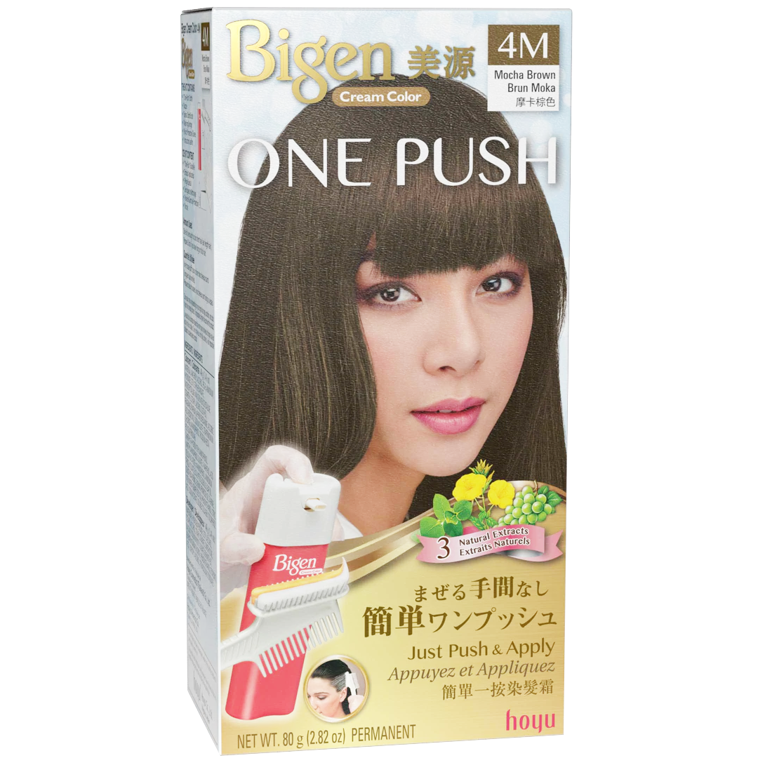 Hoyu Bigen Cream Color ONE PUSH Hair Dye | #4M Mocha Brown | Everyday eMall