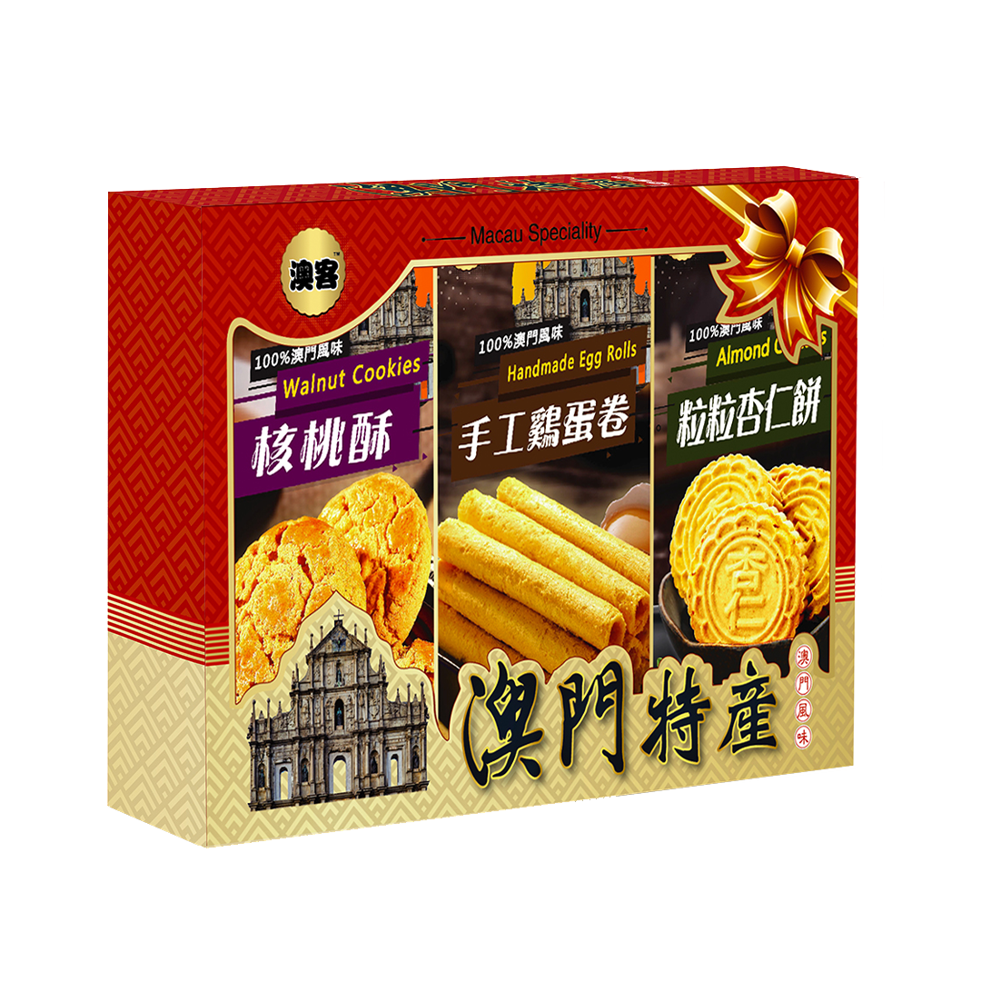 OKE Traditional Macau Snack | Mix package - Egg Rolls & Walnut Cookies ...